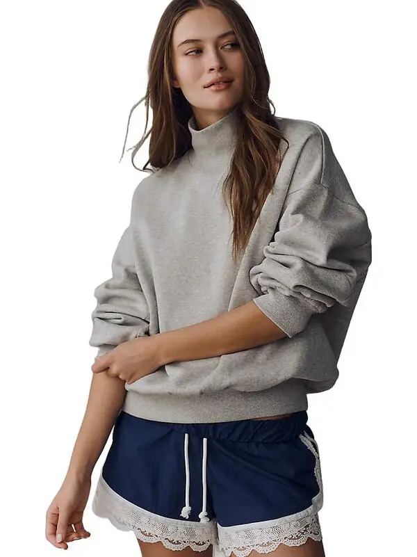 L*Space High-neck Pullover Sweatshirt - Heather Grey