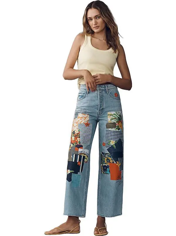 MOTHER Spinner Flood High-rise Wide-leg Jeans - Mumble Jumble