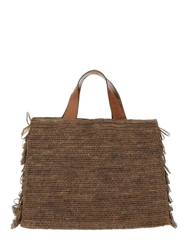 IBELIV Onja Raffia Bag - Brown