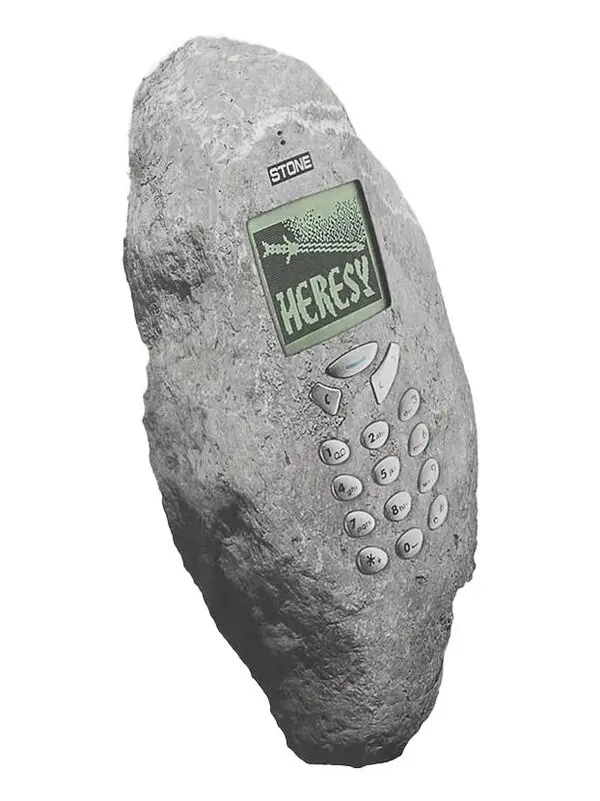 HERESY Stone Phone T-shirt - Ecru
