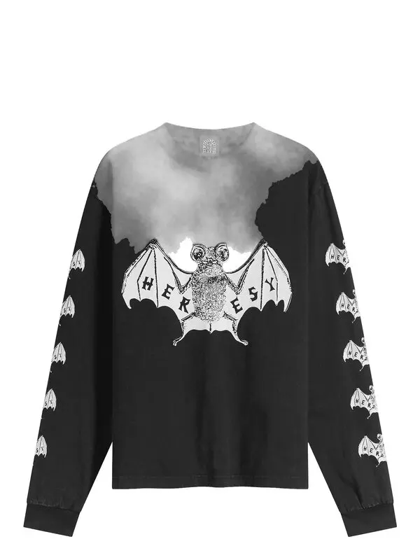 HERESY Bats Long Sleeve T-shirt - Black