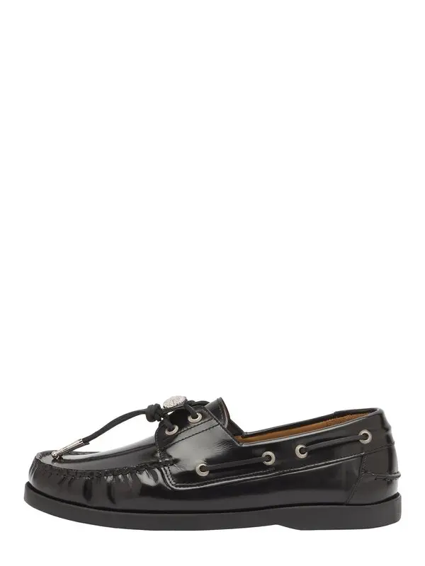 Toga Leather Loafers - Black