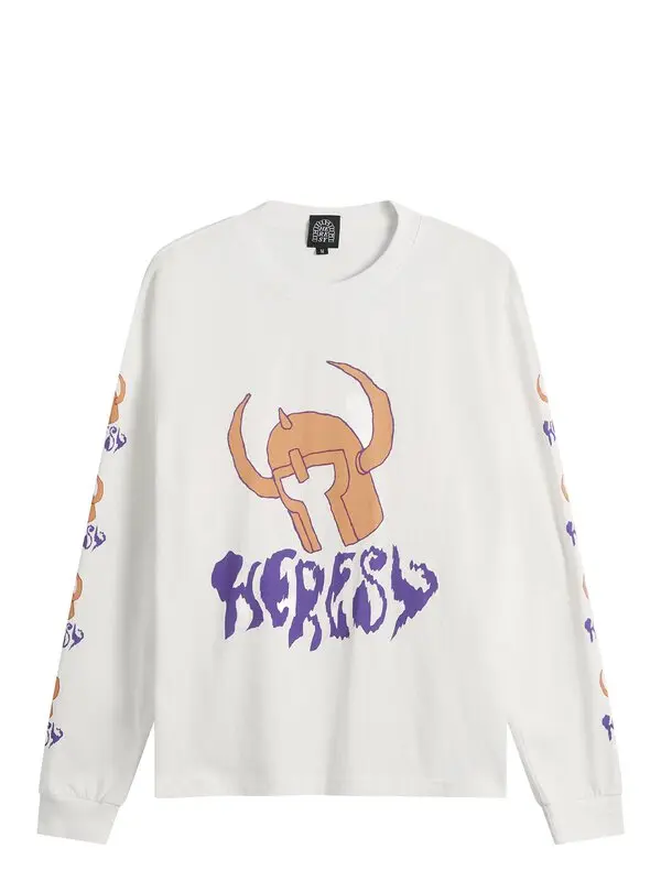 HERESY Barbarian Long Sleeve T-shirt - Ecru
