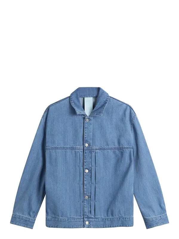 EBIT Octagon Patch Denim Jacket - Blue