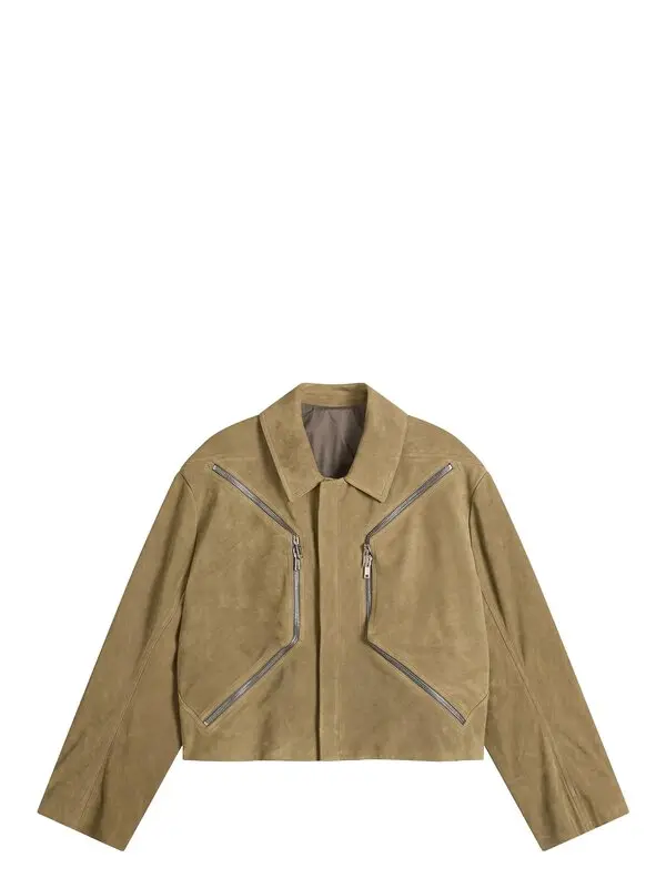 Rick Owens Heizer Mac Jacket - Sumi Brown
