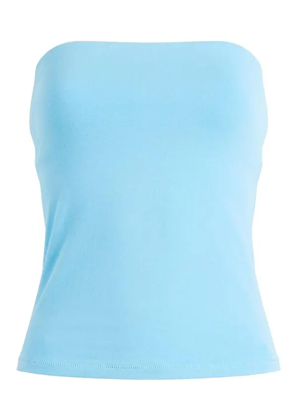 SKIMS Cotton Jersey Tube Top - Water