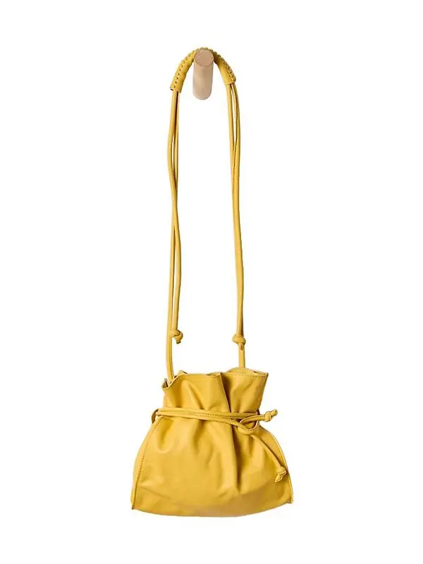 Free People Lucy Leather Pouch - Suns Out Yellow