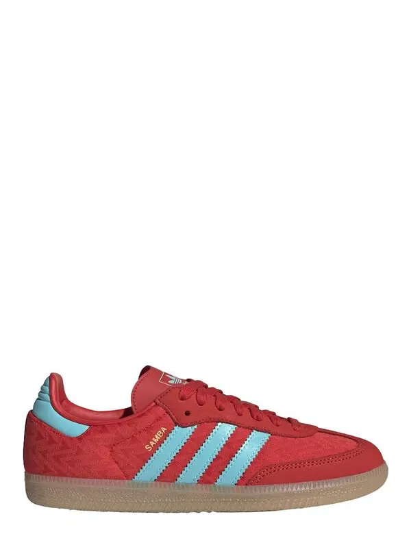 Adidas Samba Og Sneakers - Red/pulse Aqua/gold Metallic
