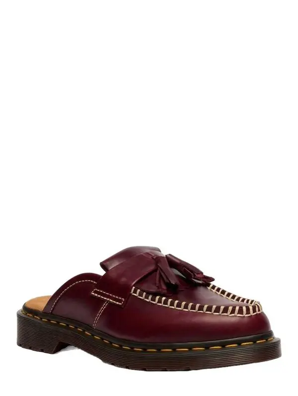 Dr. Martens Adrian Leather Mules - Red