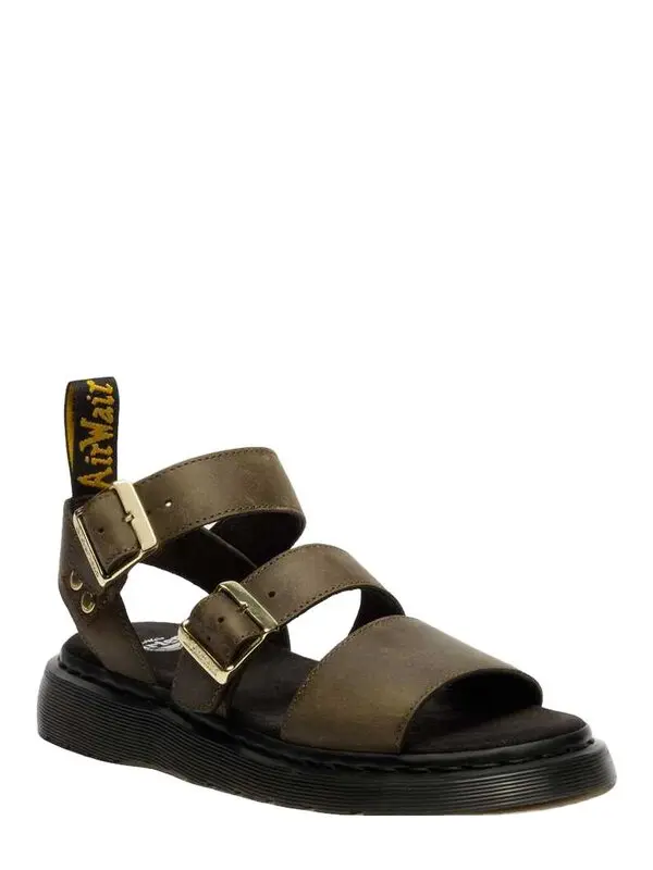Dr. Martens Gryphon Leather Gladiator Sandals - Green