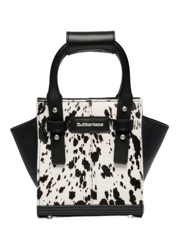 Dr. Martens Extra Small Dalmatian Hair-on Leather Tote - Cream