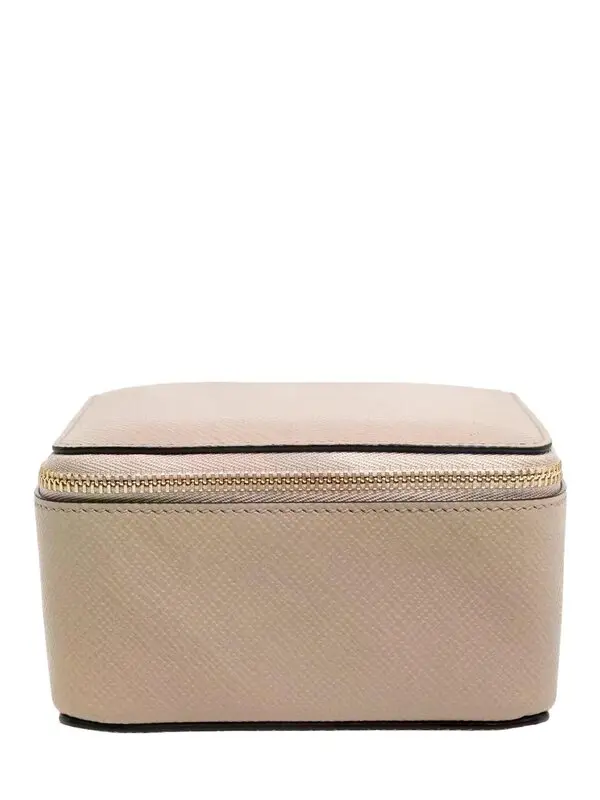 Smythson Logo-stamp Zip Box - Neutrals