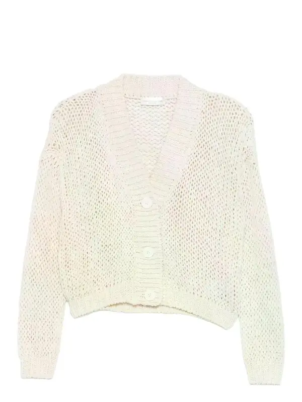 ROBERTO COLLINA V-neck Cardigan - Neutrals