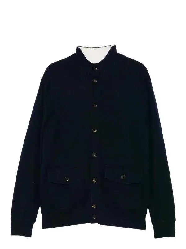 N.peal Buttoned Cardigan - Blue