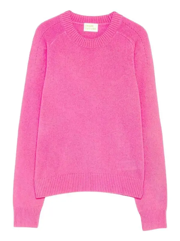 From Future Crew-neck Long-sleeve Sweater - Pink