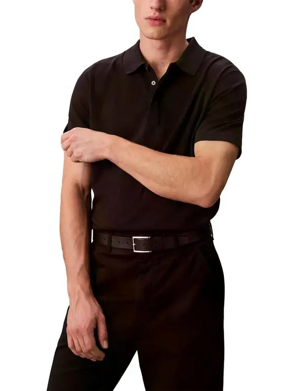 Calvin Klein Button Polo Shirt - Black