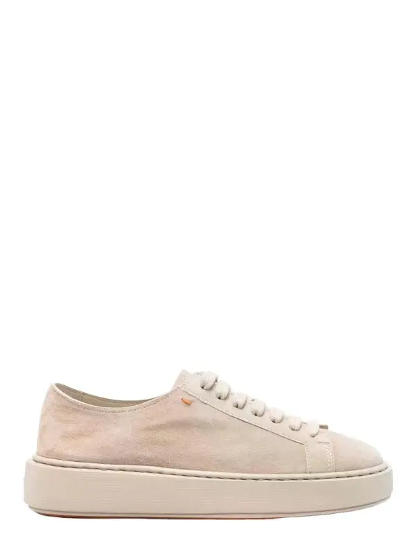 Santoni Lace-up Suede Sneakers - Neutrals