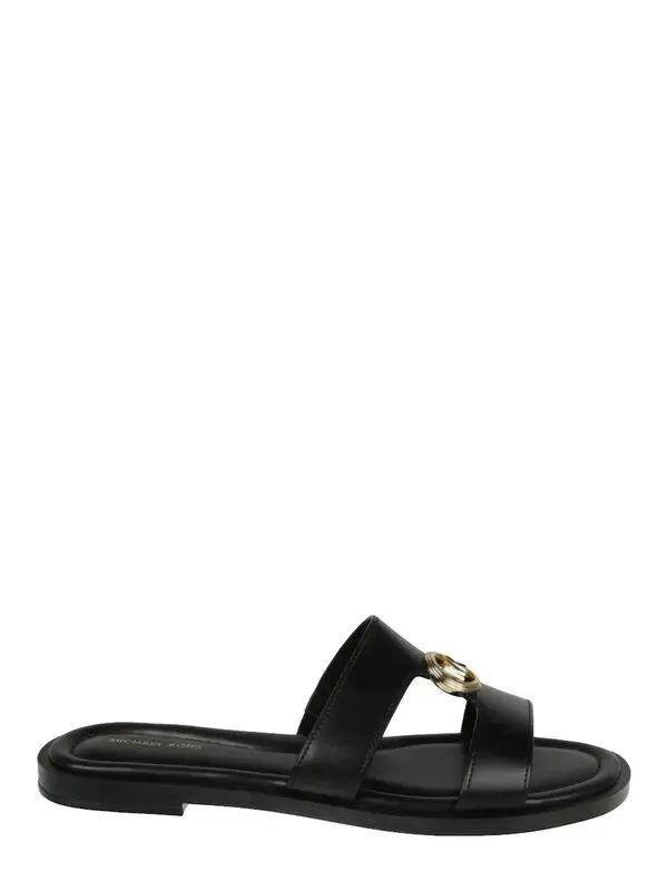 Michael Kors Logo Detail Flat Sandals - Black