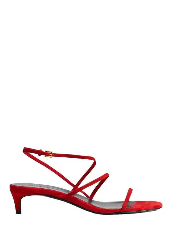 Khaite Loop Kitten Heel Sandals - Red