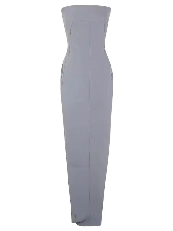 Rick Owens Seam Slit Maxi Dress - Grey