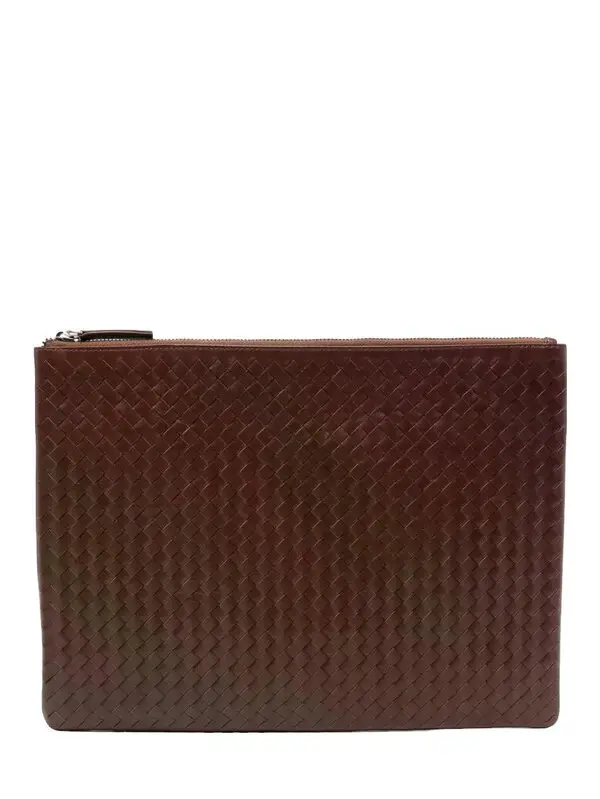 Dragon Diffusion Woven Clutch - Brown