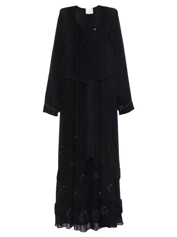 FORTE_FORTE Longs-sleeve Maxi Dress - Black