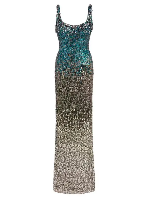 Jenny Packham Decora Sequin-embellished Dress - Silver