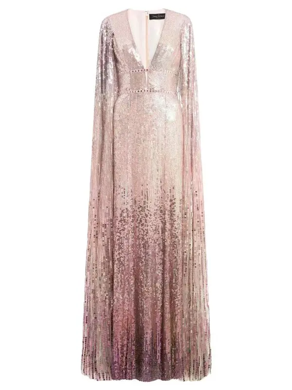 Jenny Packham Easy Breezy Sequined Maxi Dress - Pink