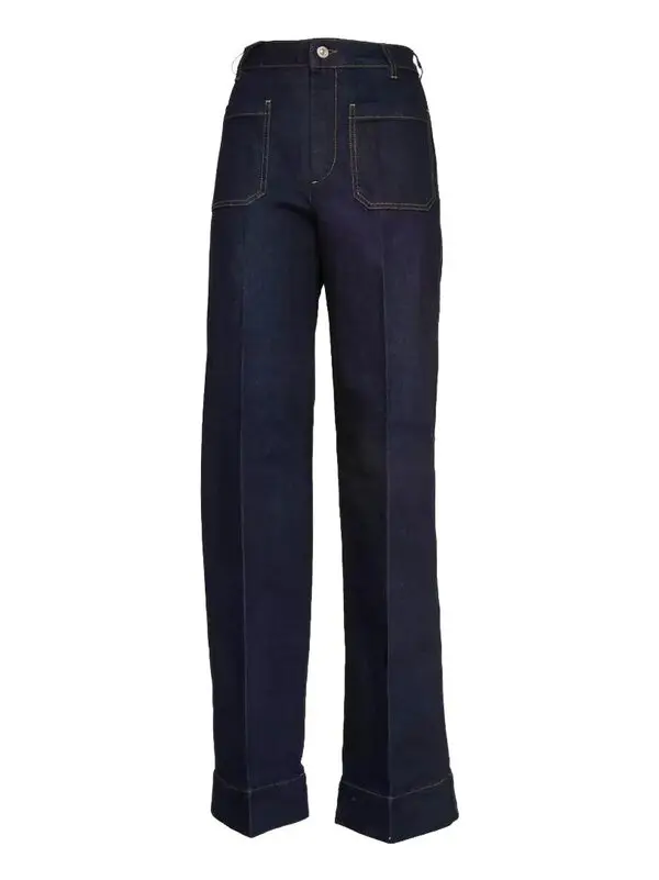 Victoria Beckham Alina Patch-pocket Jeans - Blue