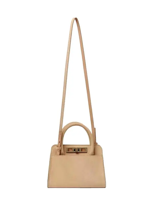 Fabiana Filippi Turn-lock Suede Tote - Neutrals