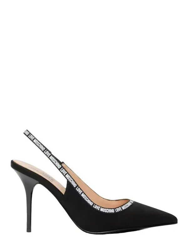 Moschino Slingback Court Pumps - Black
