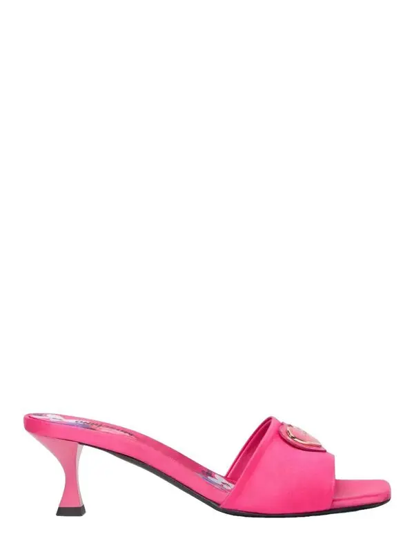 Moschino Heart Leather Sandals - Pink