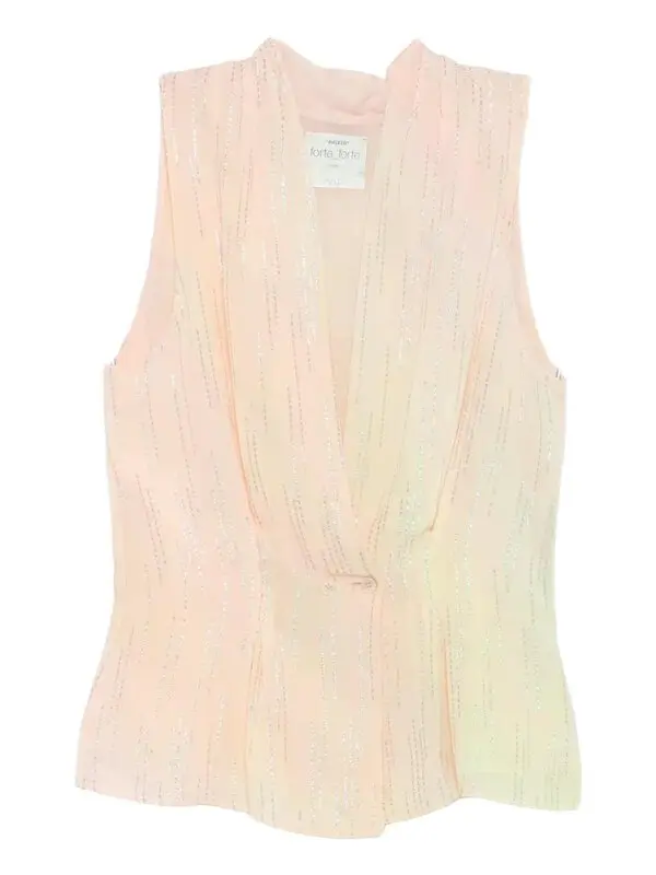 FORTE_FORTE Sleeveless Draped Top - Pink