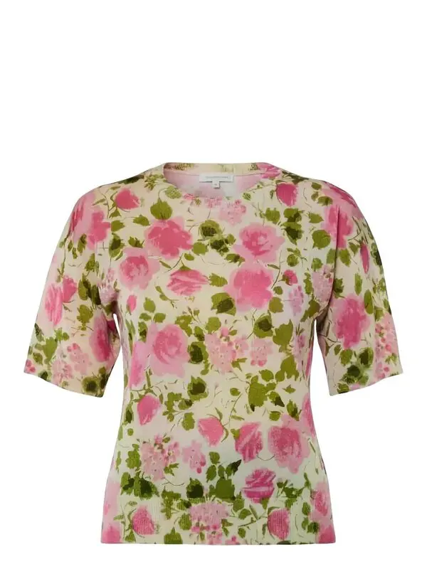 Liu Jo Floral Crew-neck Top - Neutrals