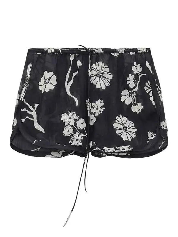 Dorothee Schumacher Floral-print Drawstring Shorts - Blue