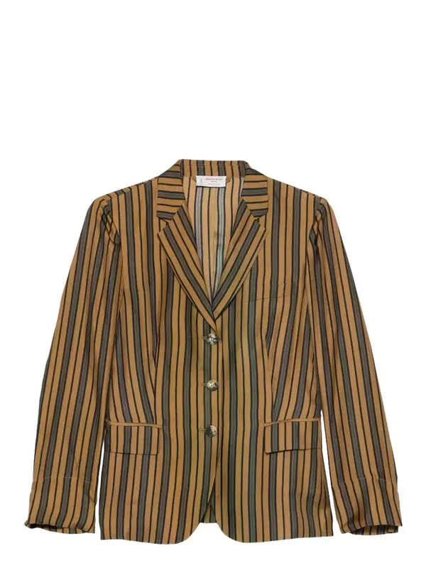 Alberto Biani Striped Blazer - Brown