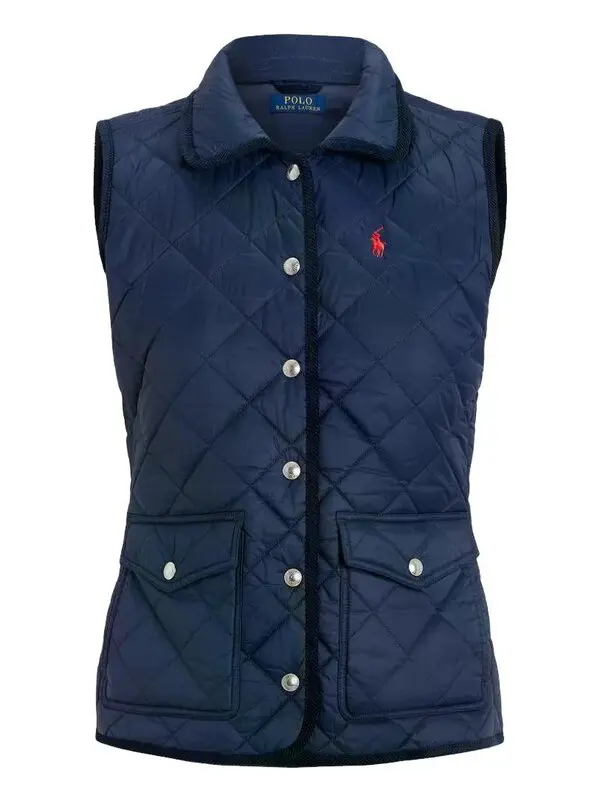 Polo Ralph Lauren Quilted Button Vest - Blue