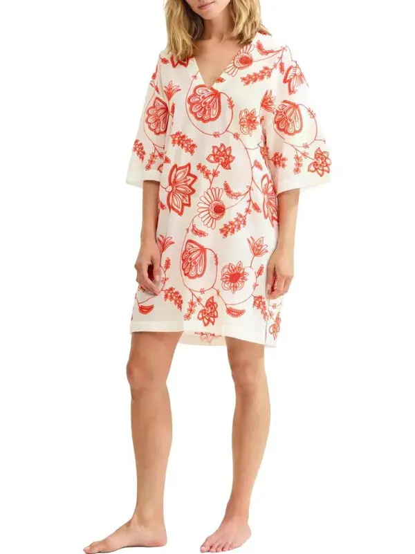ERES Floral-print Dress - Red