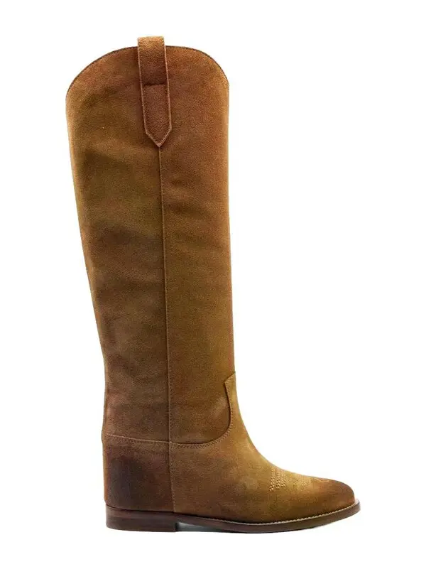 VIA ROMA 15 Stitching Knee-high Boots - Brown