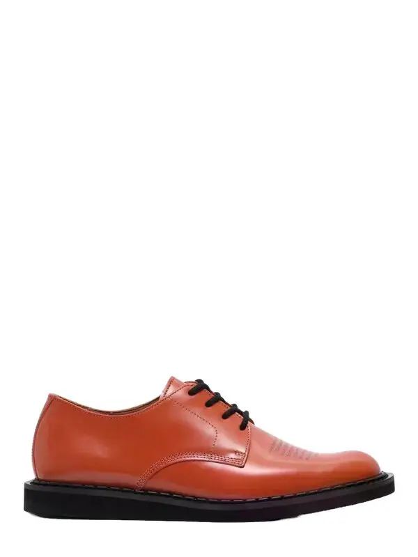 GEORGE COX Lace-up Leather Derby Shoes - Orange