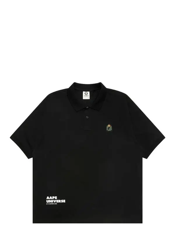 AAPE BY *A BATHING APE Logo Polo Shirt - Black