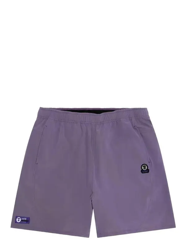 AAPE BY *A BATHING APE Logo-patch Shorts - Purple