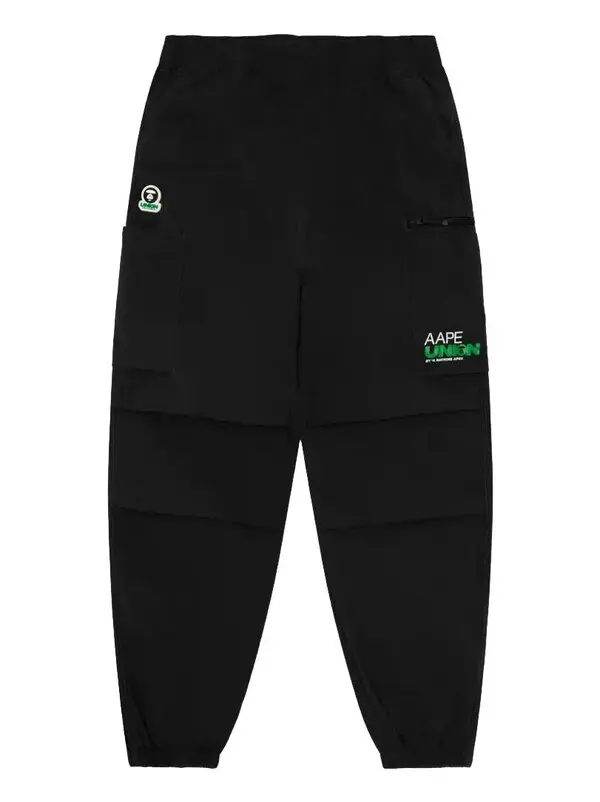 AAPE BY *A BATHING APE Logo Cargo Trousers - Black