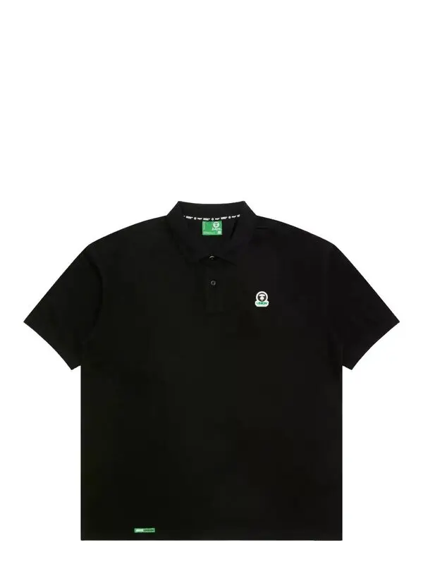 AAPE BY *A BATHING APE Print Polo Shirt - Black