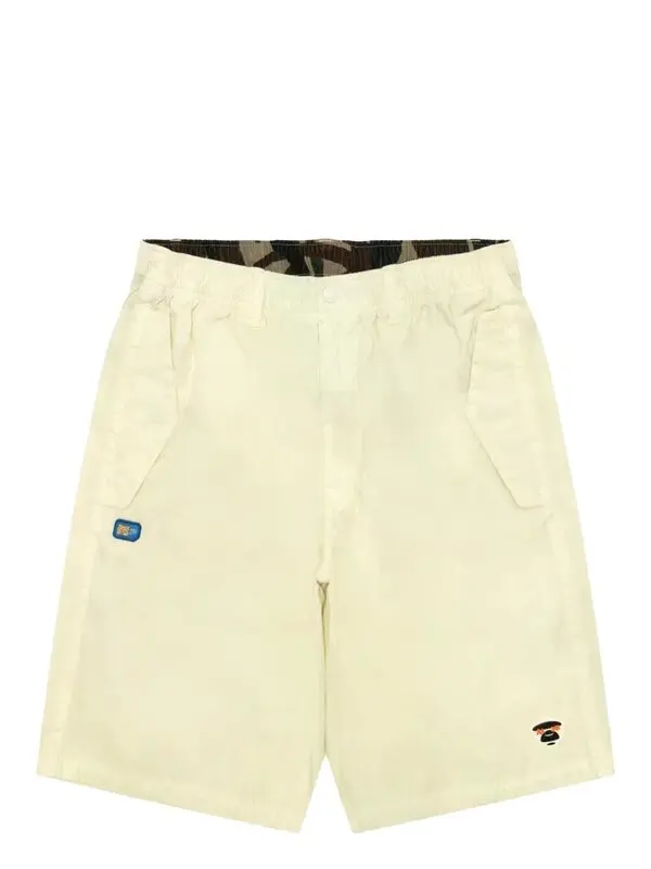 AAPE BY *A BATHING APE Logo-appliqué Shorts - Neutrals