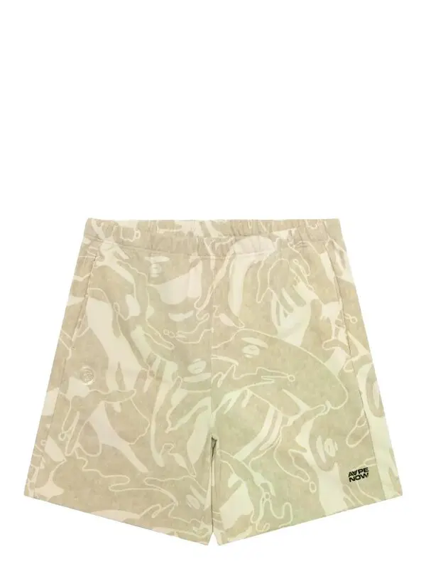 AAPE BY *A BATHING APE Camouflage Logo Shorts - Neutrals
