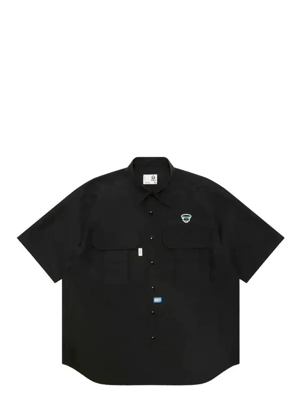 AAPE BY *A BATHING APE Logo Patch Shirt - Black