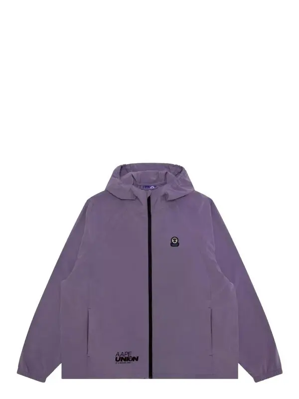 AAPE BY *A BATHING APE Logo Hooded Jacket - Purple