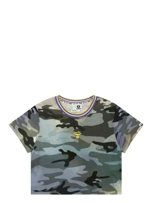 AAPE BY *A BATHING APE Camouflage Embroidered T-shirt - Grey