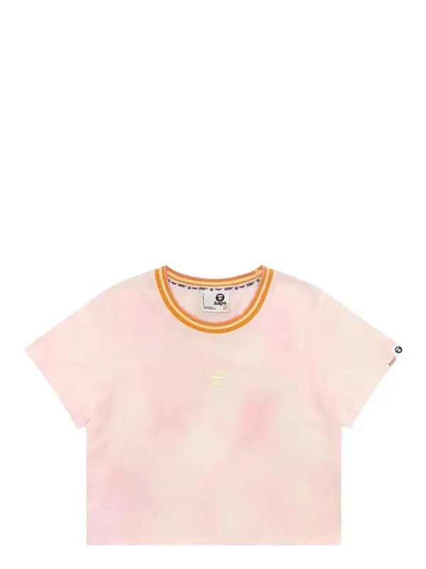 AAPE BY *A BATHING APE Embroidered Ribbed T-shirt - Pink